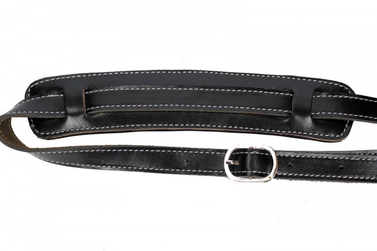 C-18 Black Leather Vintage Slash Strap Extra Long - Walker and Williams