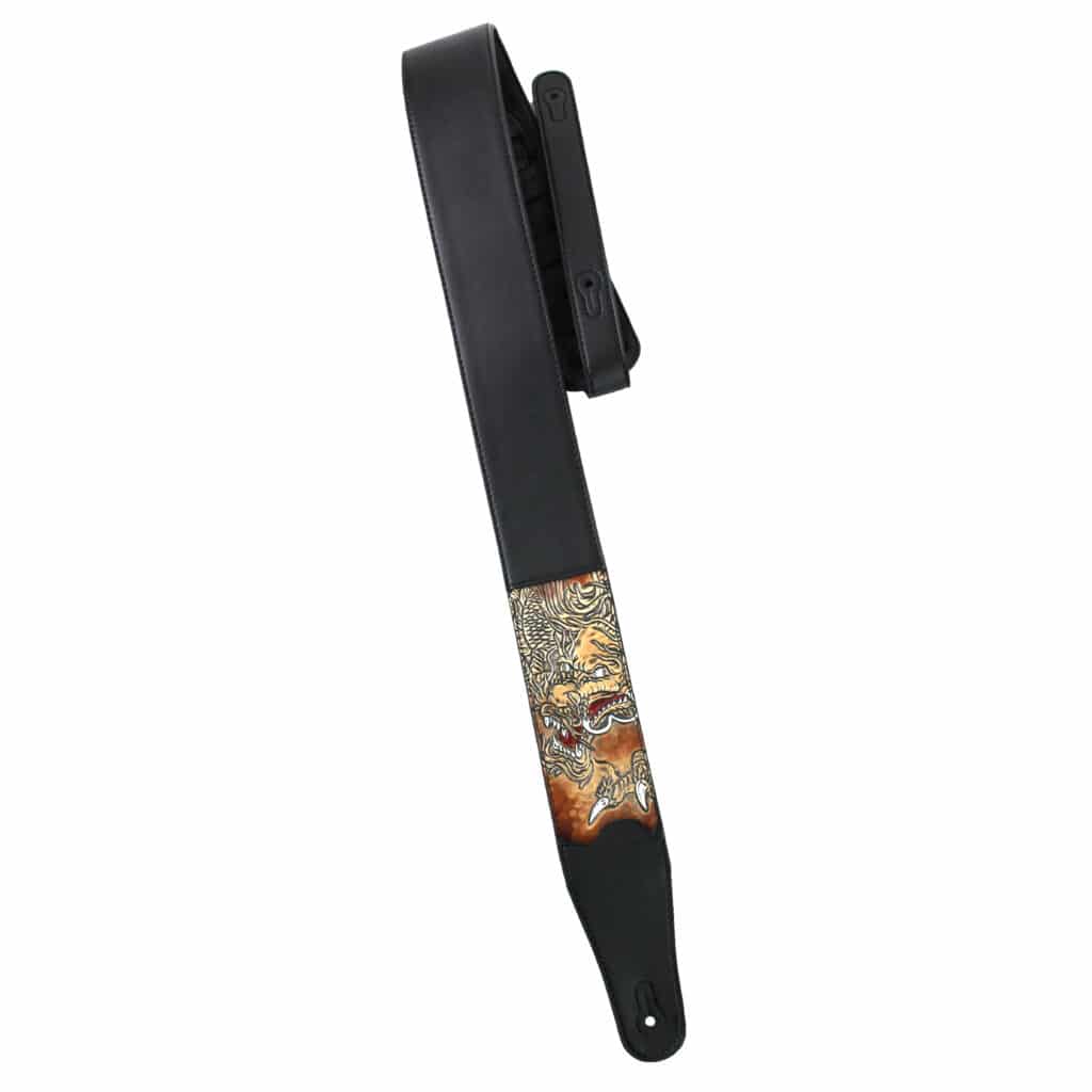 CVG-DRG Hand Carved Luck Dragon On Black Padded Strap - Walker and Williams