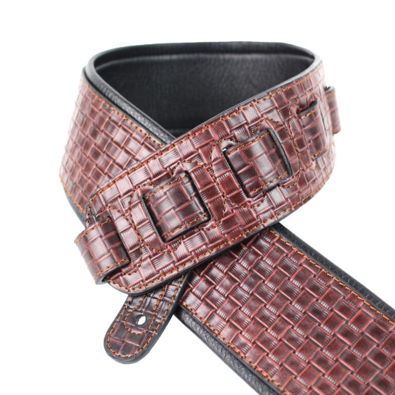 GP-10 Bourbon Brown Basket Weave Strap w/Padded Glove Leather Back ...