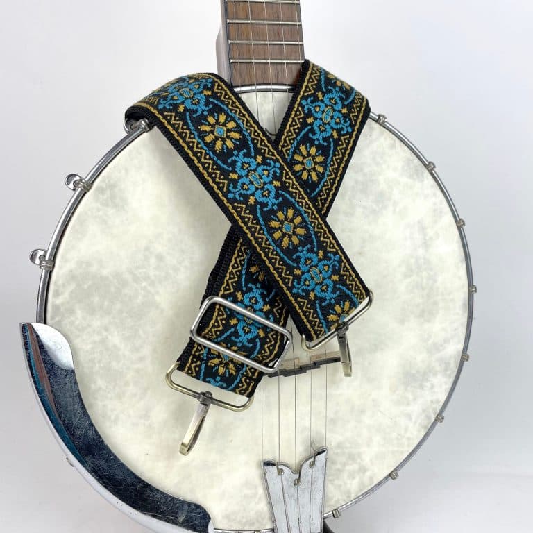 BS-2 Banjo Strap in Vintage Brown Soft Suede Leather - Walker and Williams