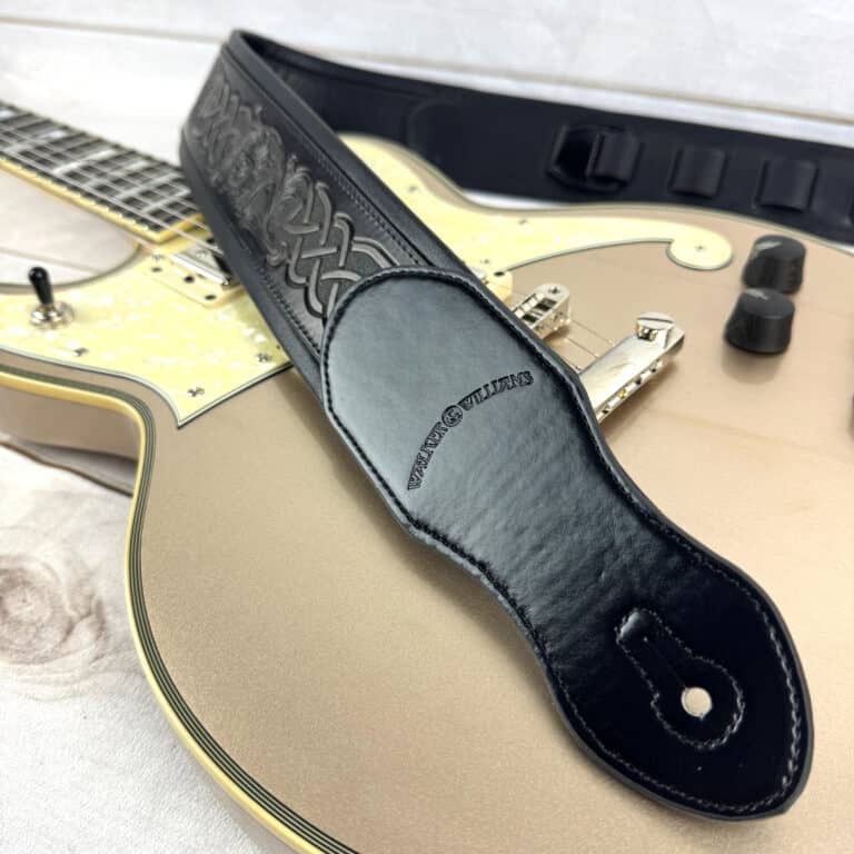KB-15 Midnight Black Strap With Graphite Gray Celtic Knot Full Grain ...