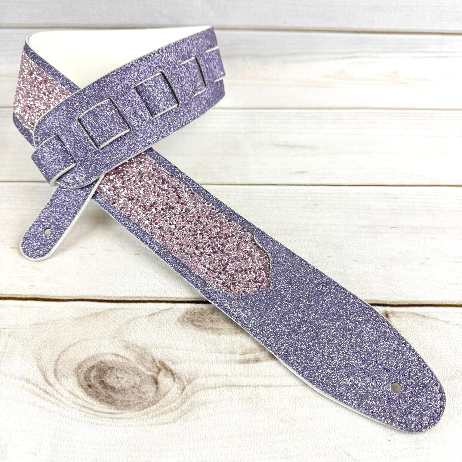 WW-GL-111 Amethyst Purple Sparkle Glitter Bomb Padded Guitar Strap ...