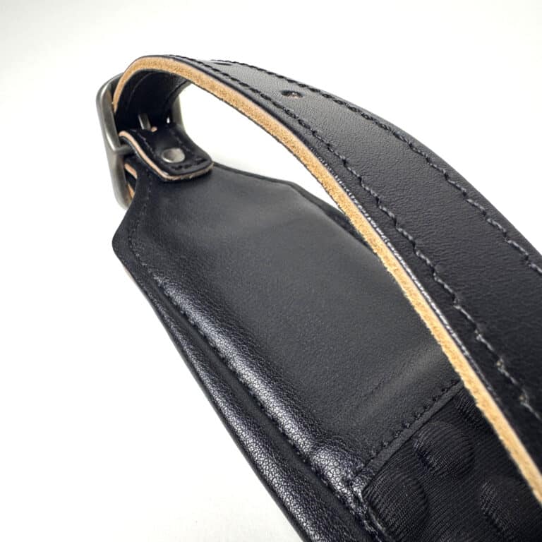 FPB-42 Super Premium Full Length Grain Leather Air Cell Strap In Black ...