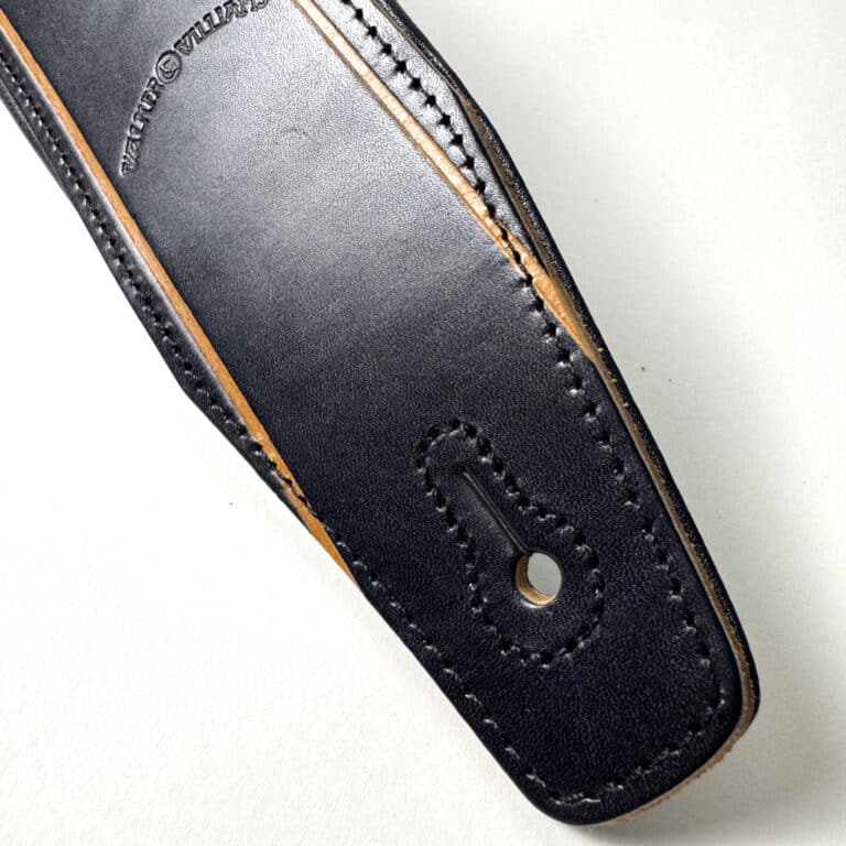 FPB-42 Super Premium Full Length Grain Leather Air Cell Strap In Black ...